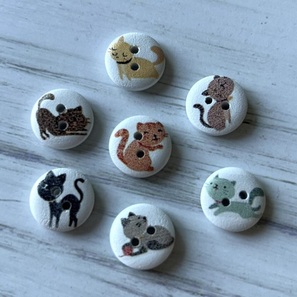 Cat Buttons - Etsy