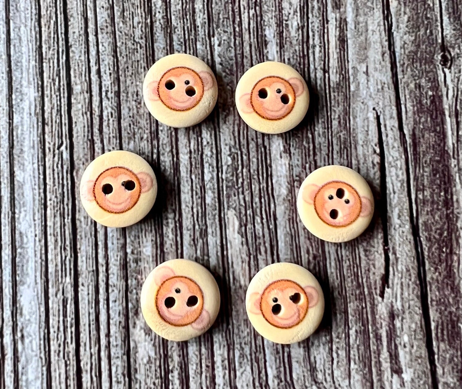 NATURAL WOOD ANIMAL Buttons 15mm Cute Buttons Baby Gift - Etsy