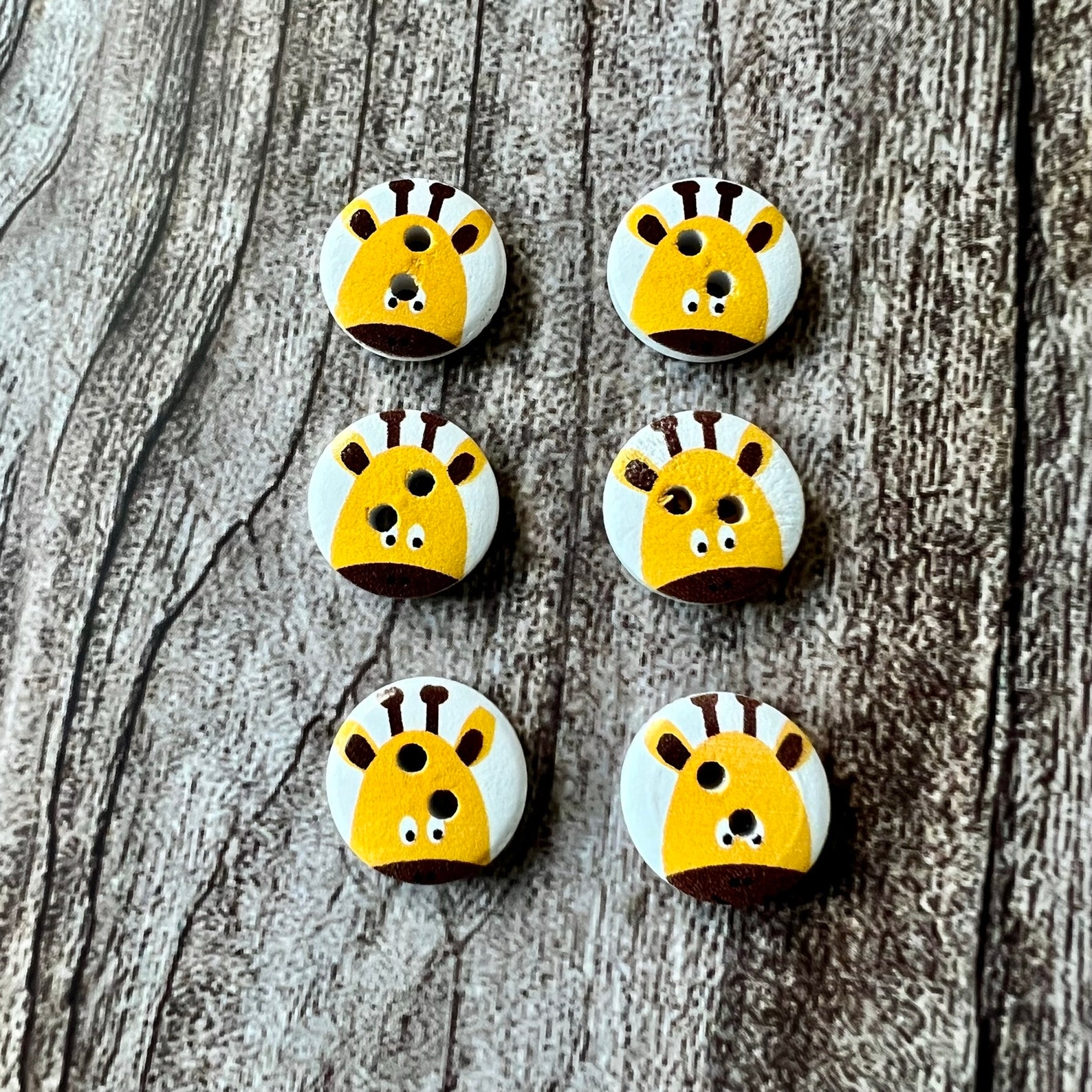 ZOO ANIMAL BUTTONS 15mm Wood Button Baby Gift Buttons - Etsy