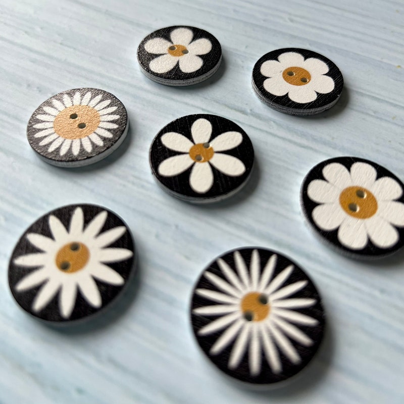 Large Floral Buttons - Etsy