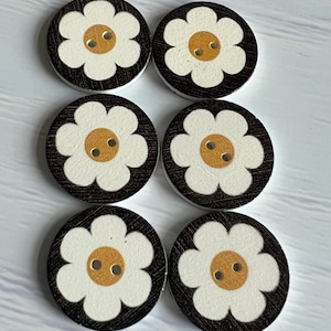 DAISY BUTTONS, 15mm, 20mm, 25mm, Sweater Buttons, Flower Buttons ...
