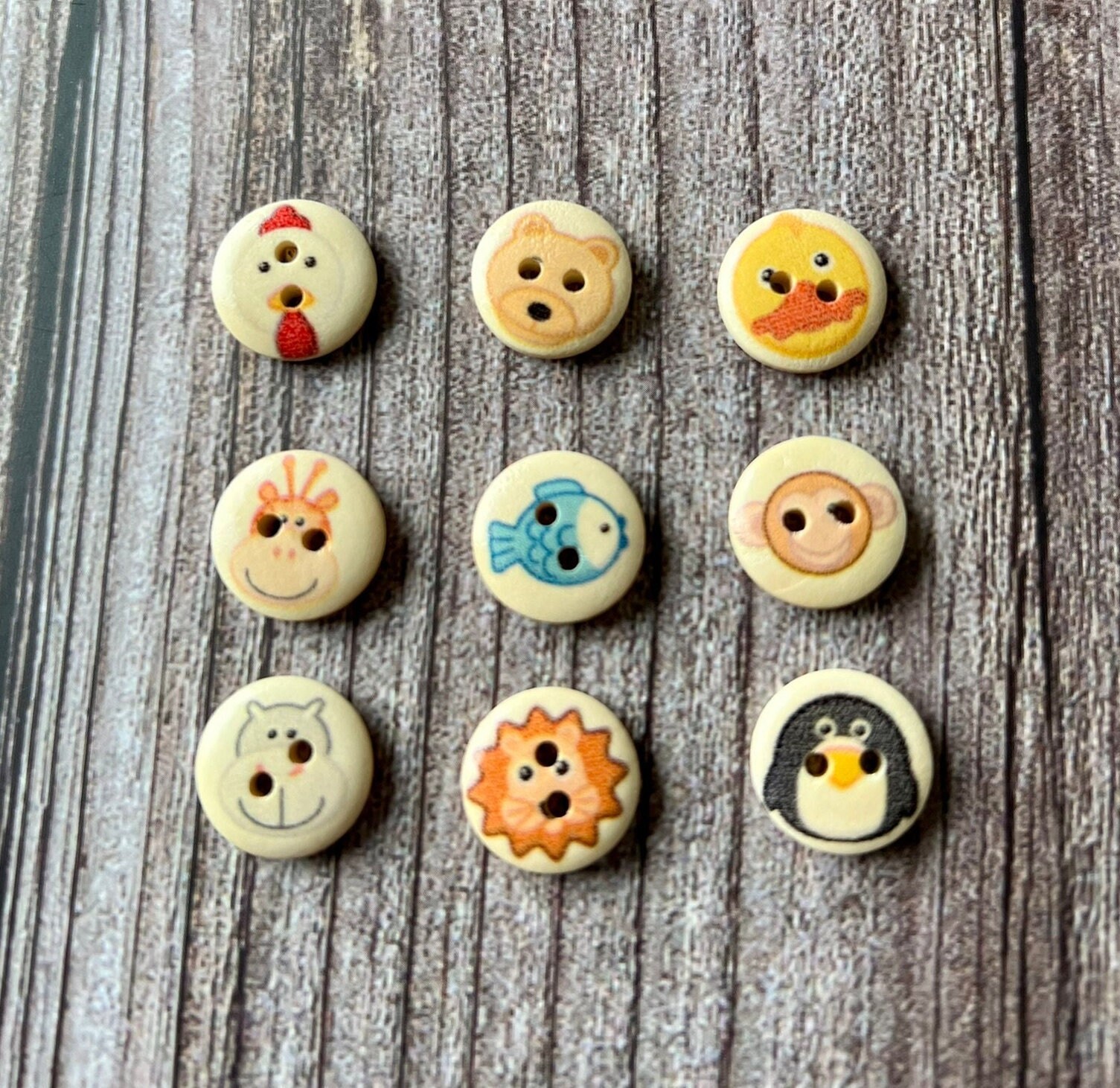 Wood painted buttons crochet sweater buttons knit sweater buttons Cute ...