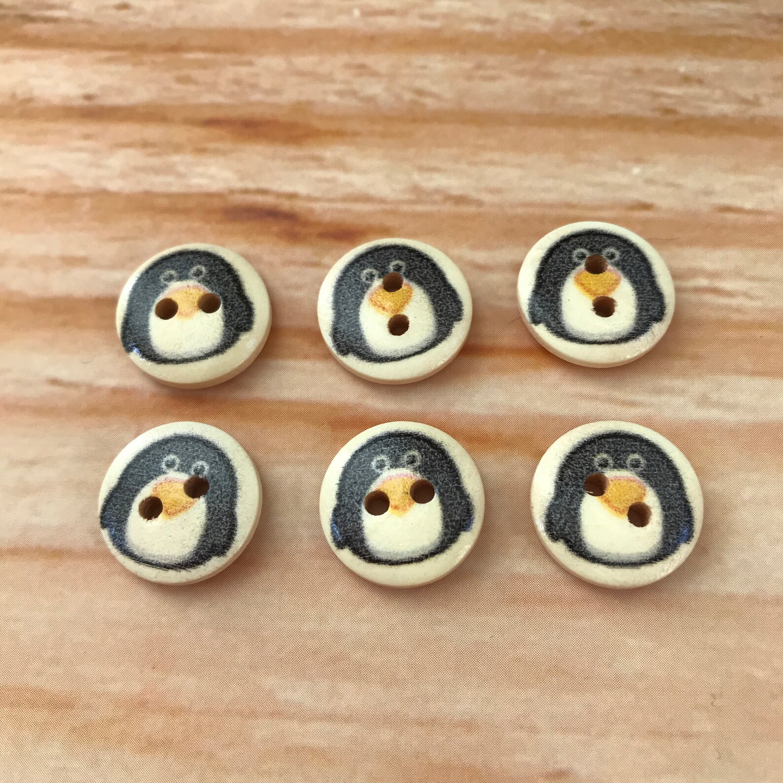 NATURAL WOOD ANIMAL Buttons 15mm Cute Buttons Baby Gift | Etsy