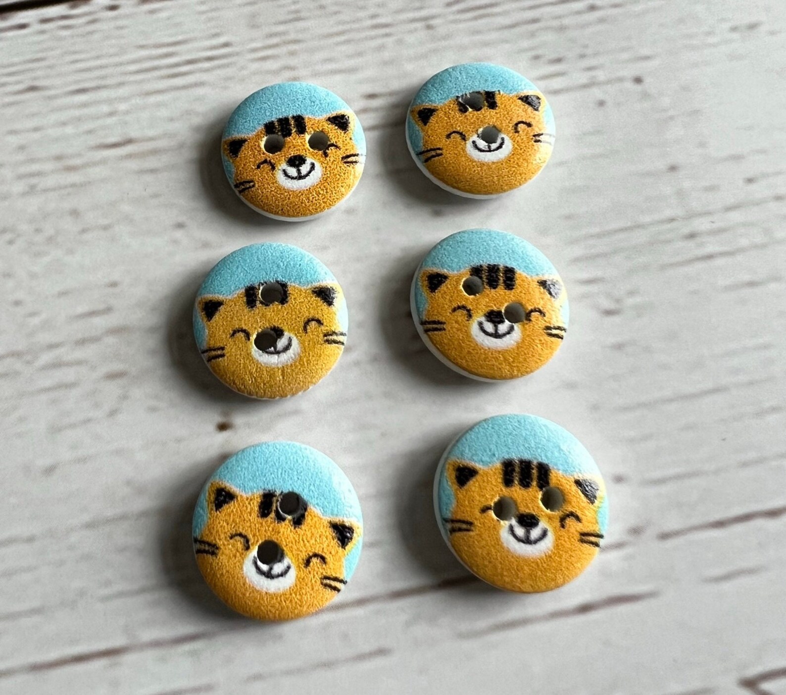 ANIMAL BUTTONS CUTIES, 15mm, Wood Button, Adorable Animal Buttons, Baby ...