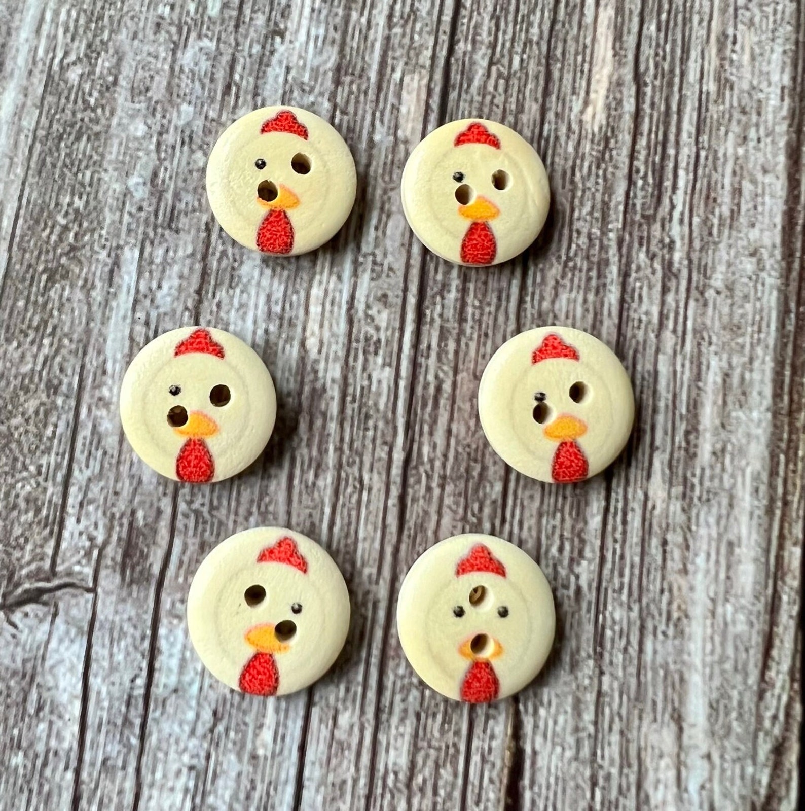 NATURAL WOOD ANIMAL Buttons 15mm Cute Buttons Baby Gift - Etsy