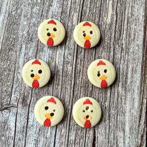 NATURAL WOOD ANIMAL Buttons 15mm Cute Buttons Baby Gift - Etsy