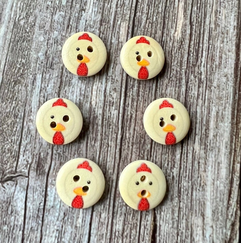 NATURAL WOOD ANIMAL Buttons 15mm Cute Buttons Baby Gift - Etsy