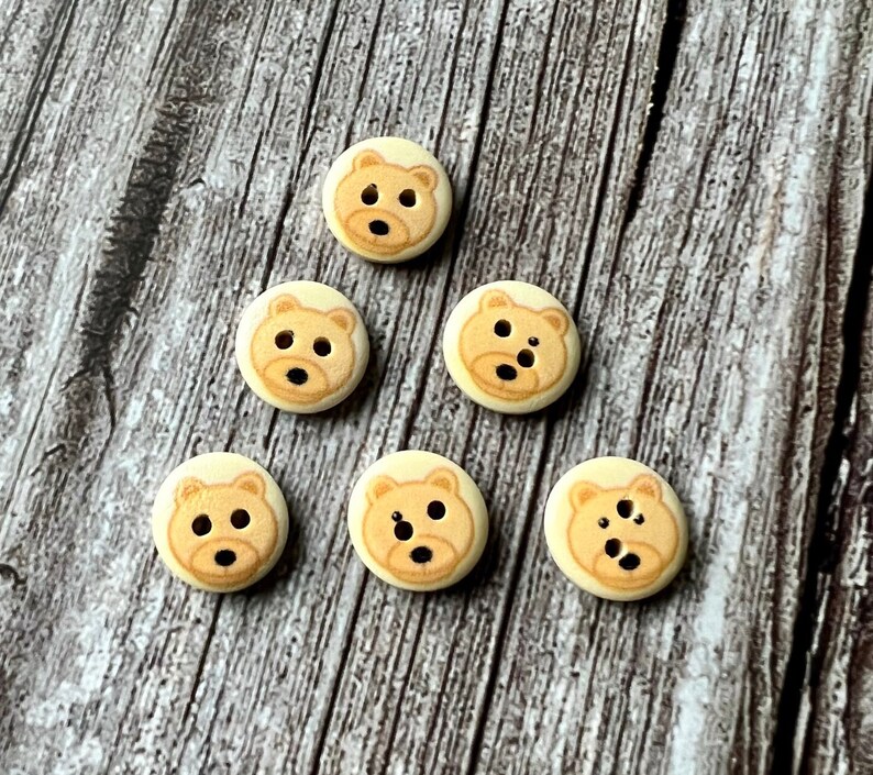NATURAL WOOD ANIMAL Buttons 15mm Cute Buttons Baby Gift - Etsy