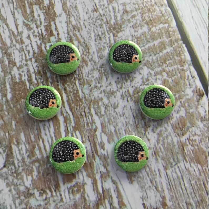 ANIMAL BUTTONS CUTIES, 15mm, Wood Button, Adorable Animal Buttons, Baby ...