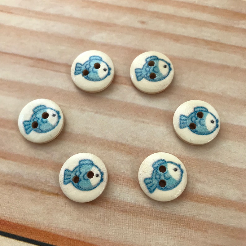 NATURAL WOOD ANIMAL Buttons 15mm Cute Buttons Baby Gift | Etsy