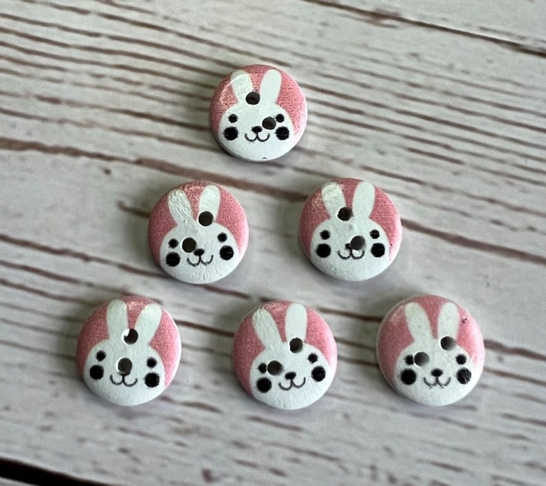 ANIMAL BUTTONS CUTIES, 15mm, Wood Button, Adorable Animal Buttons, Baby ...
