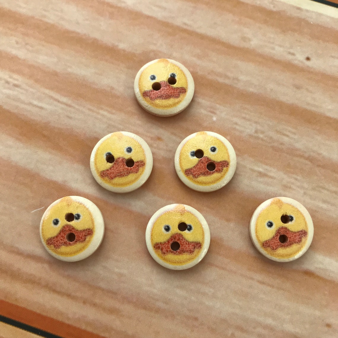 NATURAL WOOD ANIMAL Buttons 15mm Cute Buttons Baby Gift | Etsy