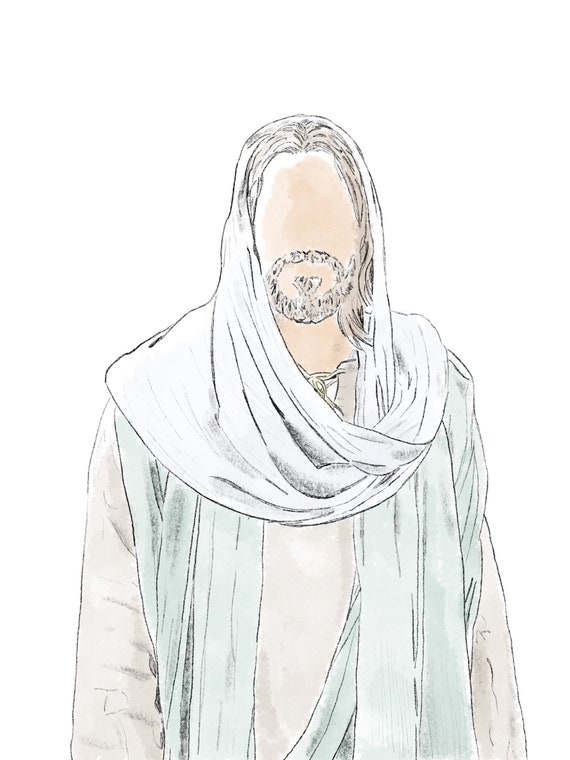 Jesus Christ Peace Digital Drawing Watercolor Jesus - Etsy