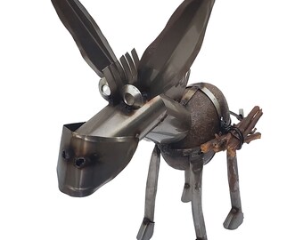 Donkey Metal Garden Sculpture - Etsy