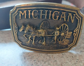 Michigan Belt Buckle - Etsy