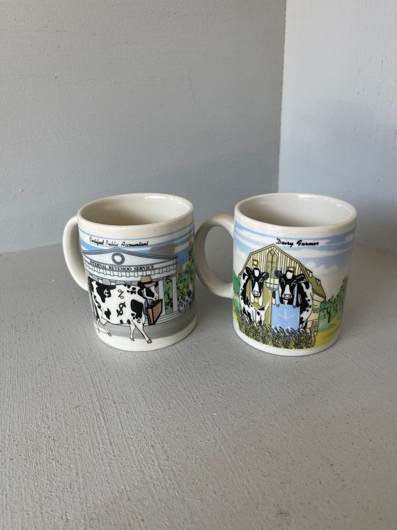 Vintage Sherwood Brand Collectible Cow Mugs. Set of 2. - Etsy