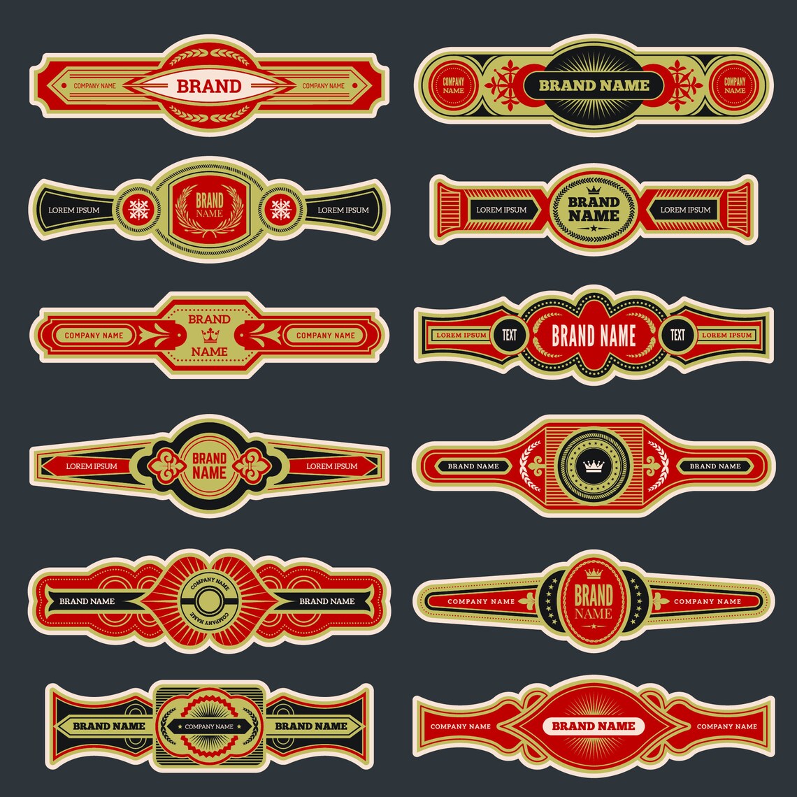 Authentic Basic Printed Cigar Bands Cigar Labels Cigar Etsy Authentic Basic Printed Cigar Bands Cigar Labels Cigar Etsy