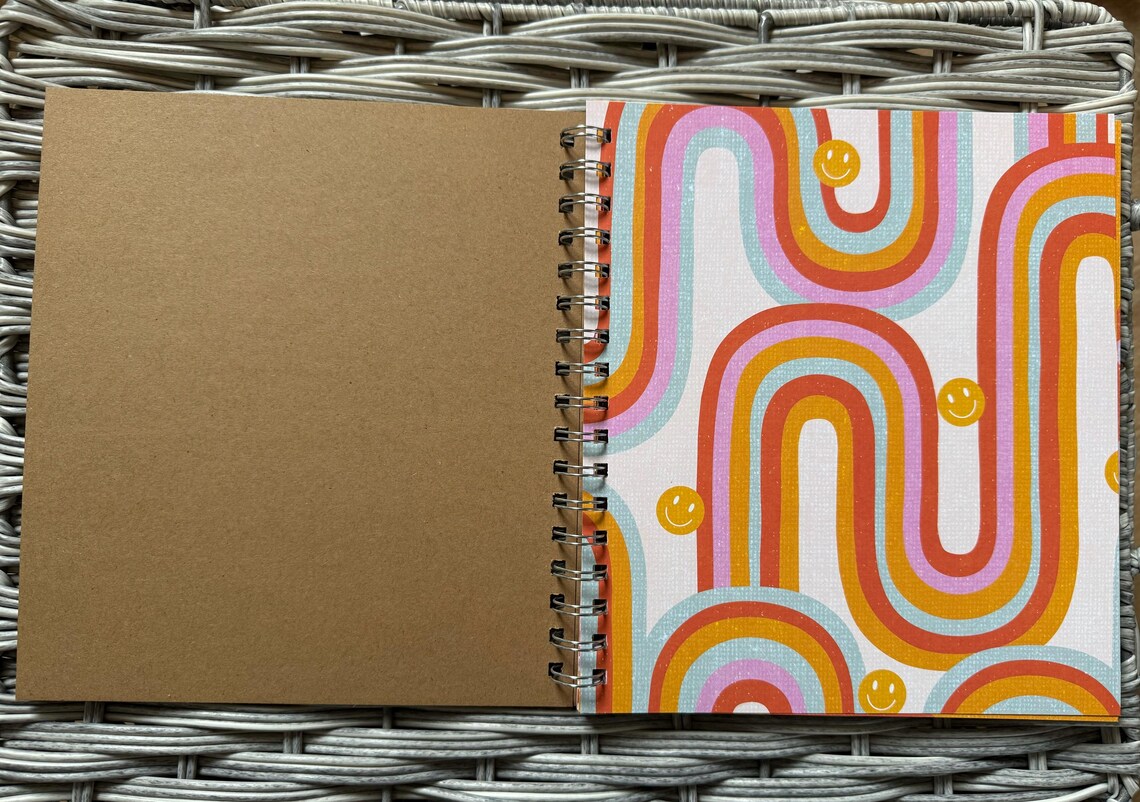 9" X 8" Retro Scrapbook, Autograph Book, Brown Chipboard Album- Blank ...