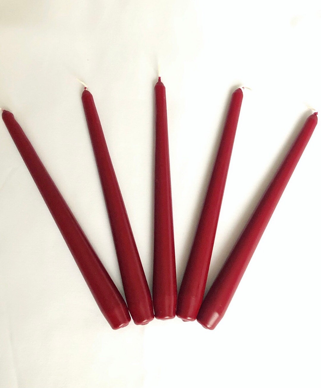 Burgundy Festive Taper Candles Christmas Candlesticks - Etsy Australia