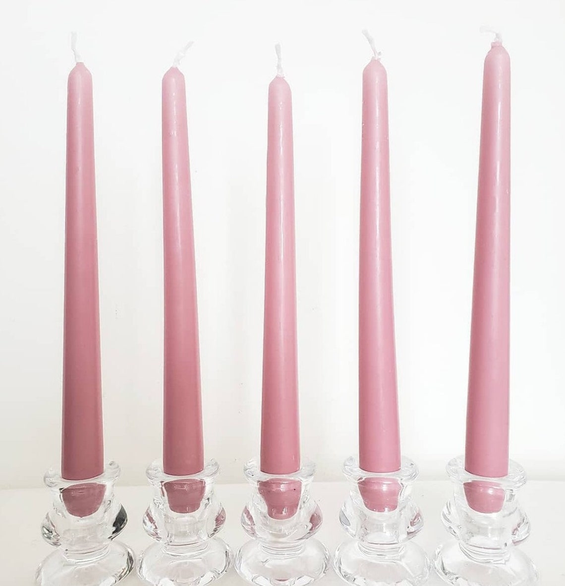 X3 x4 x6 Blush Pink Pink Taper Candles Candlesticks | Etsy
