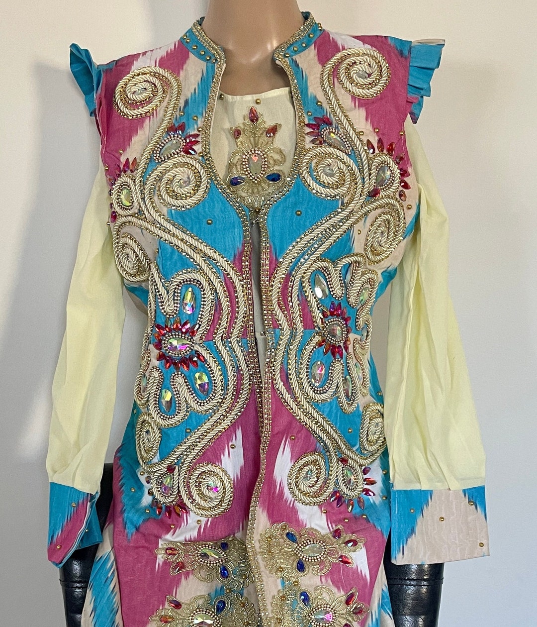Traditional Uzbek Adras Dress (2 Set) - Etsy