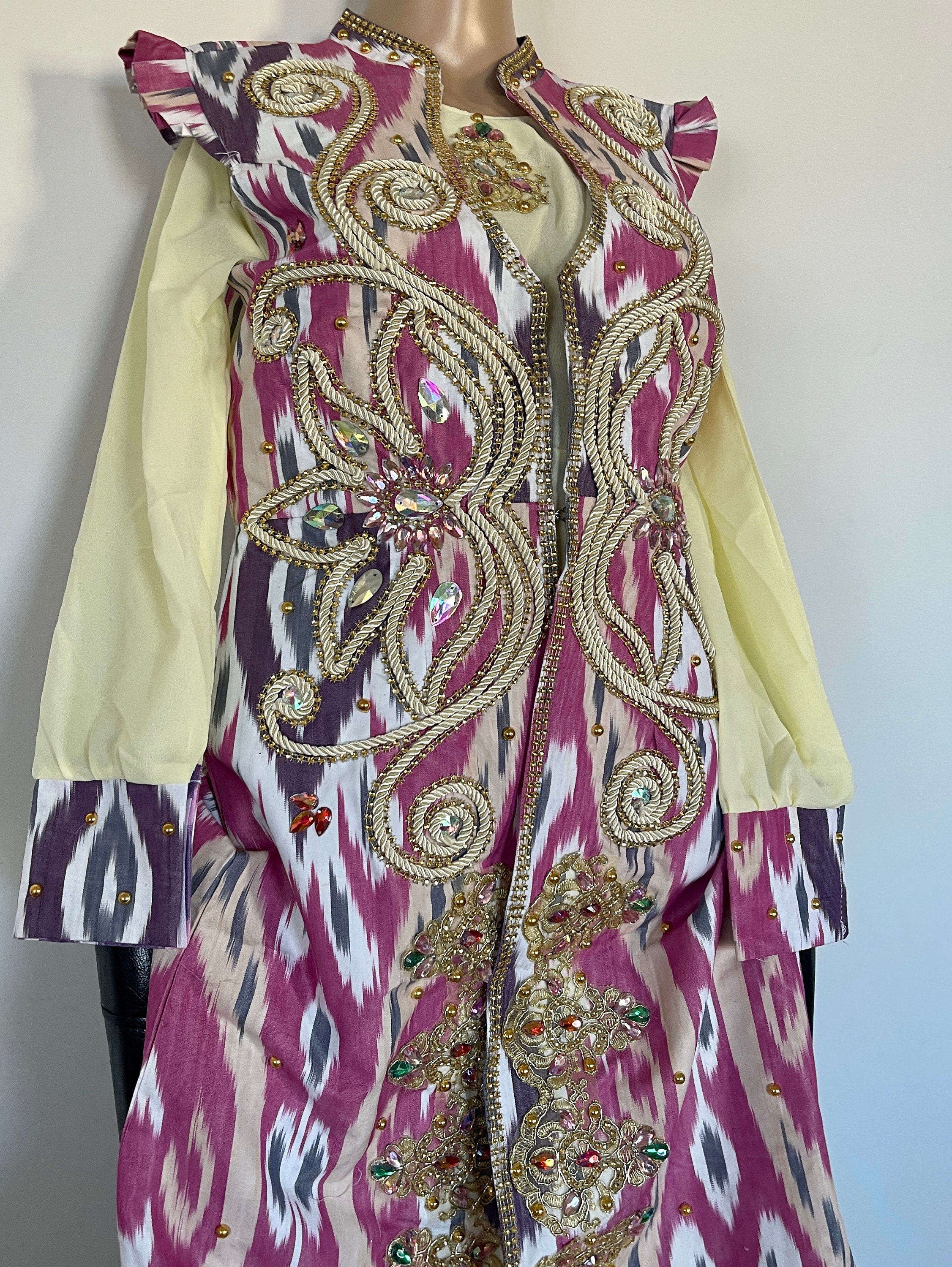 Traditional Uzbek Adras Dress 2 Set - Etsy