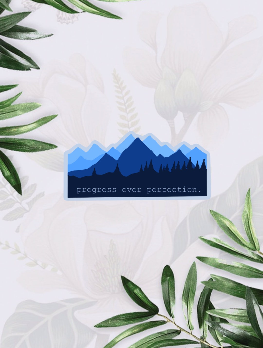 Progress Over Perfection Sticker Mountain Sticker Mental Health Sticker ...