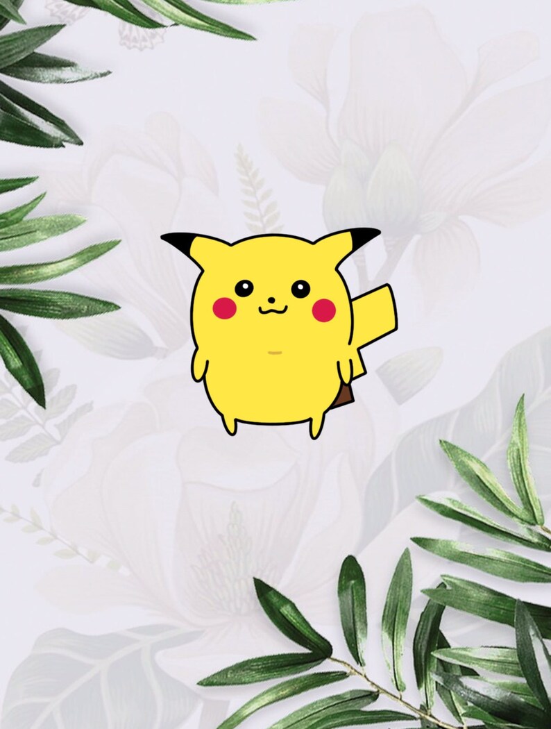 Chubby Pikachu Sticker | Pokemon Sticker - Etsy