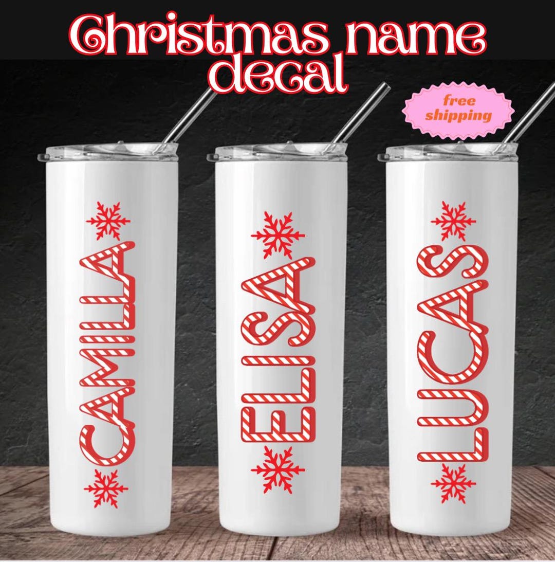Custom Candy Cane Name Decal: Personalized Christmas Sticker - Etsy
