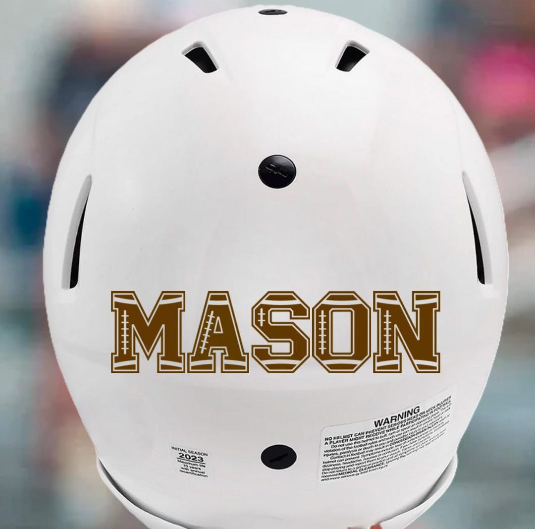 CUSTOM FOOTBALL NAME/ Custom Name Decal/ Custom Name/ Custom Sticker ...