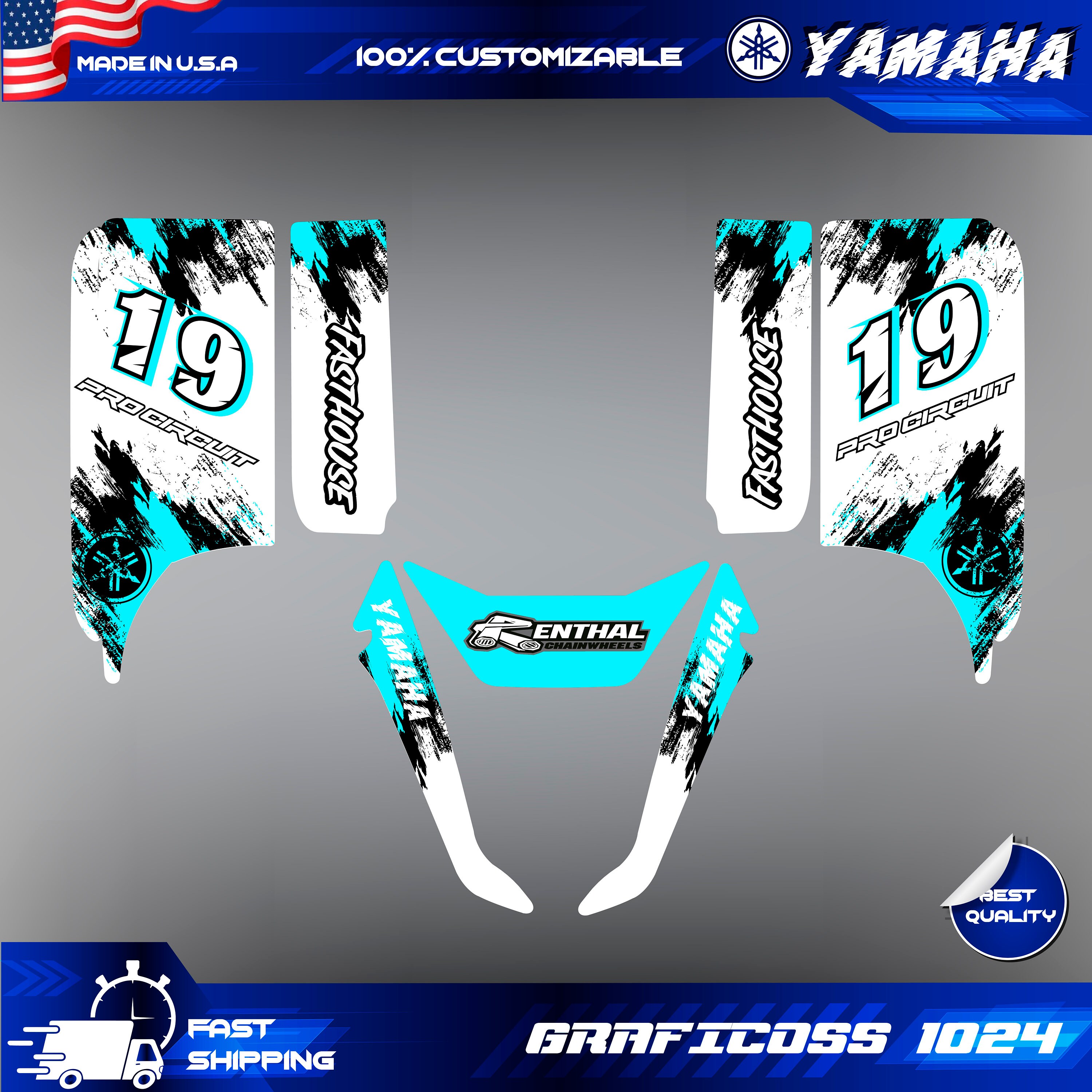 Yamaha Blaster YFS200 ATV Quad Graphics Full Kit ATV Quad - Etsy