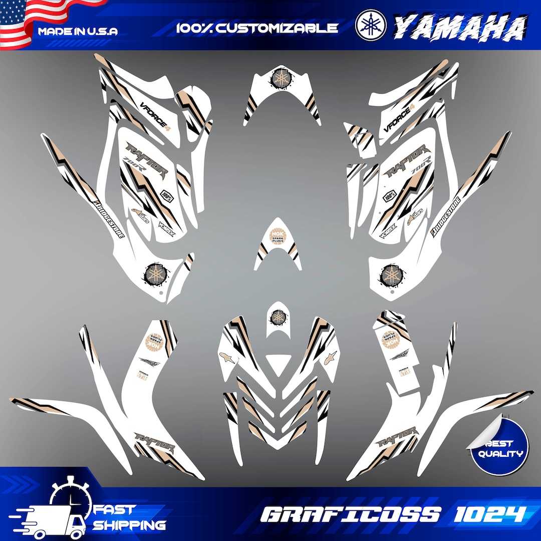 Fits Yamaha Raptor 700R/700 Graphics Kit 2006-2007-2008-2009-2010-2011 ...