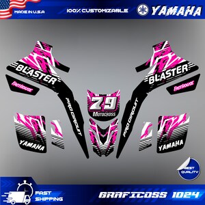 Yamaha Blaster Yfs 200 Yfs200 Decals Graphics Stickers Full Kit Atv ...