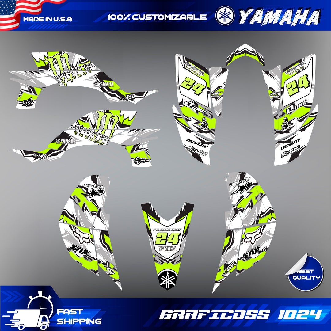 Graphics Decals Stickers Kit Yamaha YFZ 450 for 2003 2004 2005 2006 ...