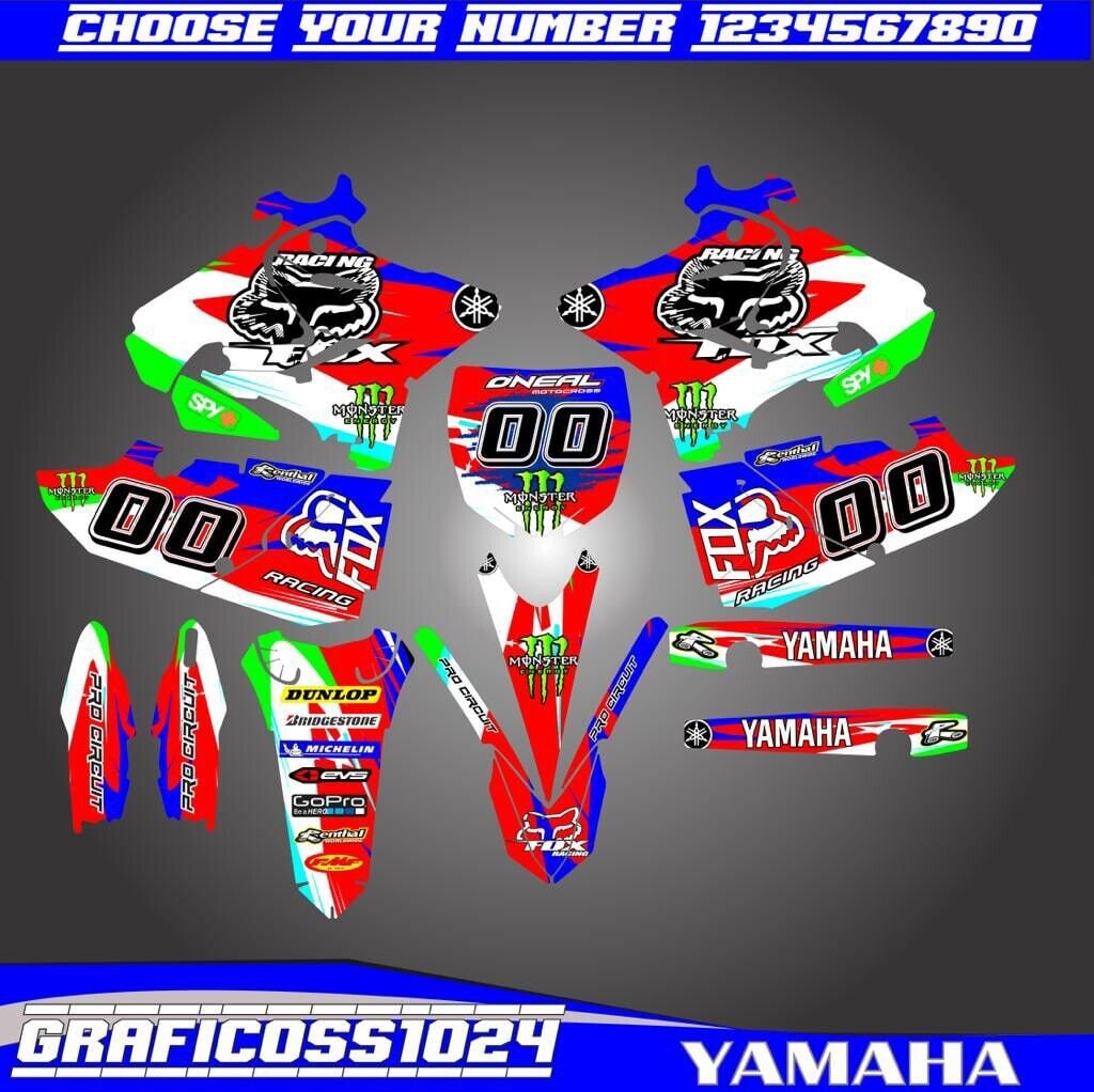 Yamaha YZ 125 250 Graphics Full Kit 2015-2020 Yamaha Vinyl Decals ...