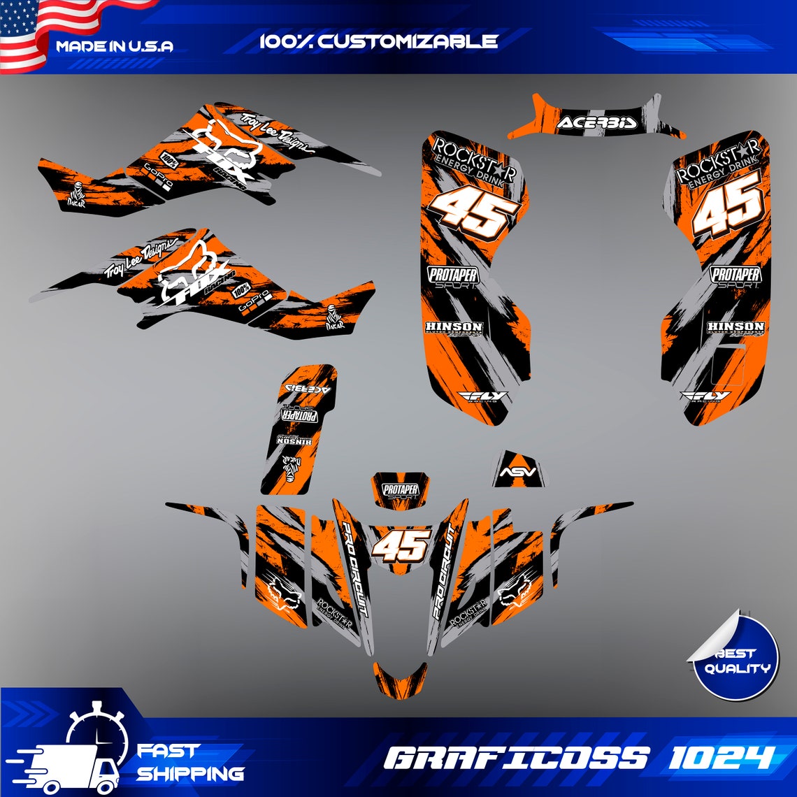 Kawasaki KFX 400 2003-2008 Graphics Kit Ltz 400 Suzuki Wrap Graphics - Etsy