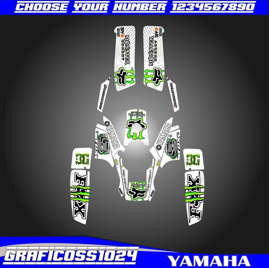 Yamaha Warrior 350 Full Graphics Kit | Yamaha Warrior 350 Decals ...