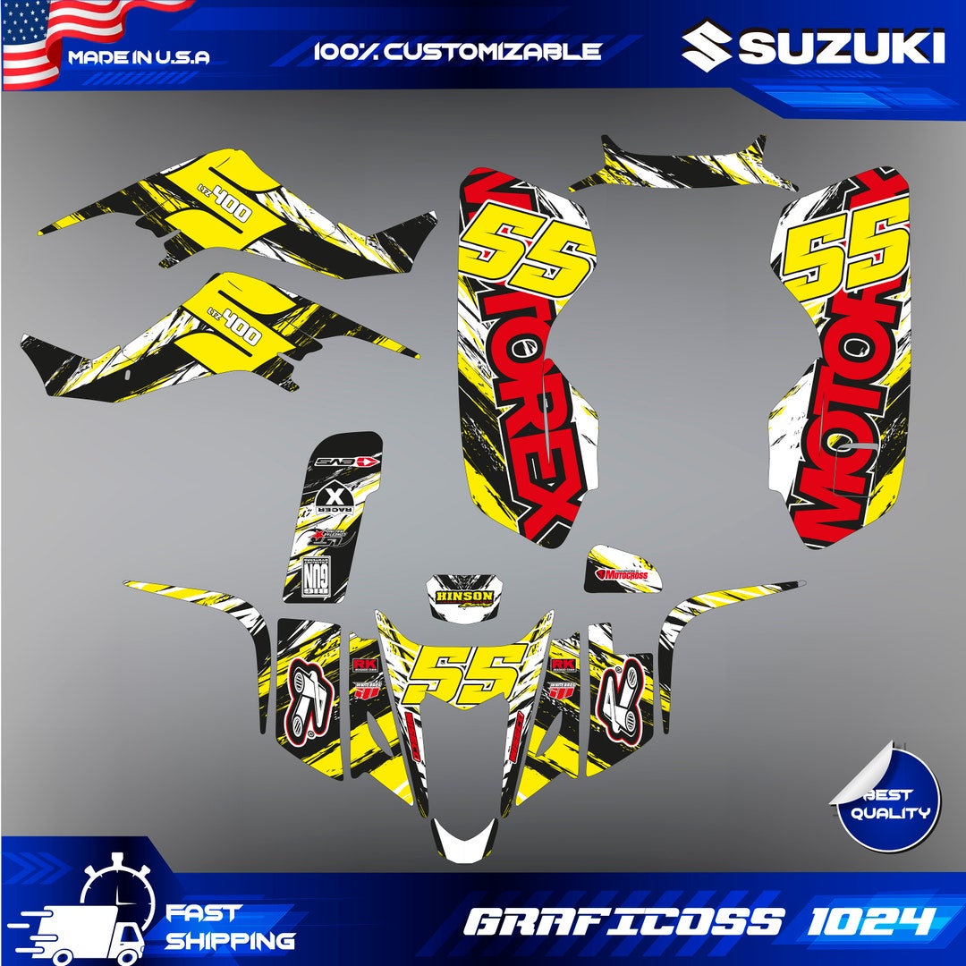 LTZ 400 Suzuki Wrap Graphics Stickers Kit Decals Atv Quad 2003 2004 ...