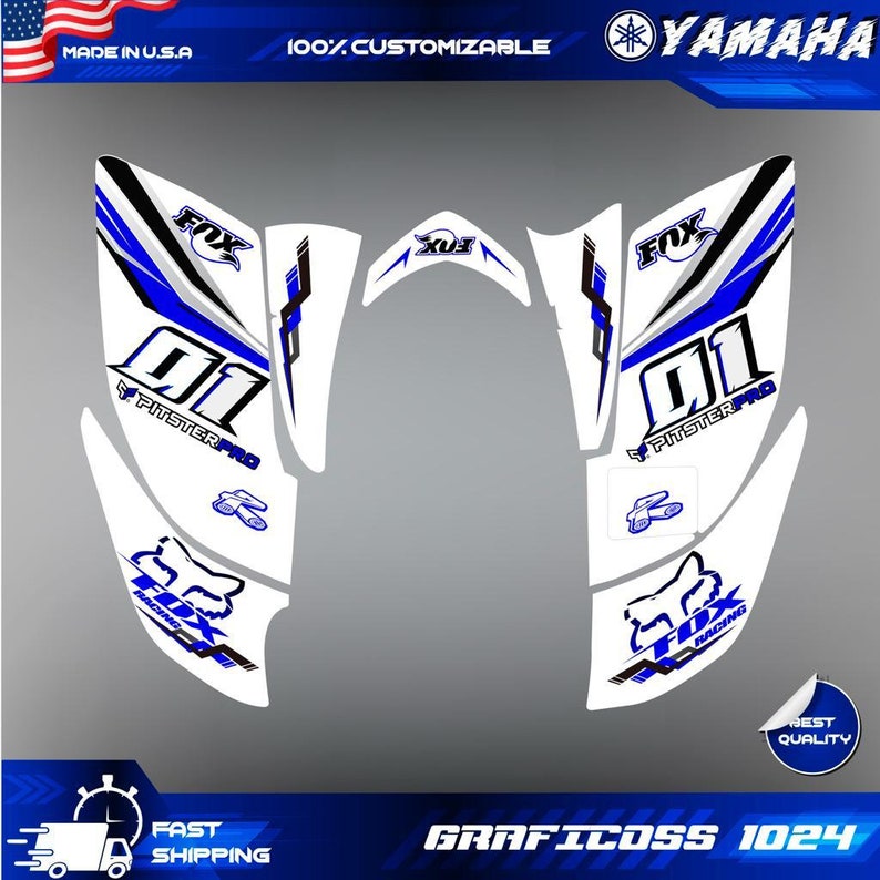 Graphics Decals Stickers Kit Yamaha YFZ 450 for 2003 2004 2005 2006 ...