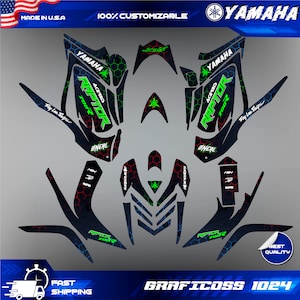 Fits Yamaha Raptor 700R Graphics Kit 2006 2007 2008 2009 2010 2011 2012 ...