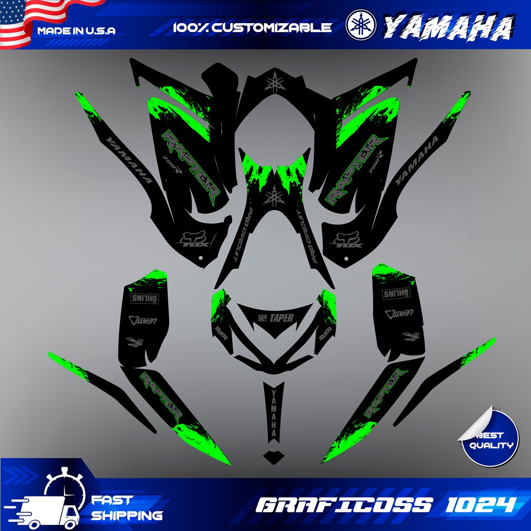 Yamaha Raptor 700 700R Graphics Kit 2013 2014 2017 to 2023 - Etsy