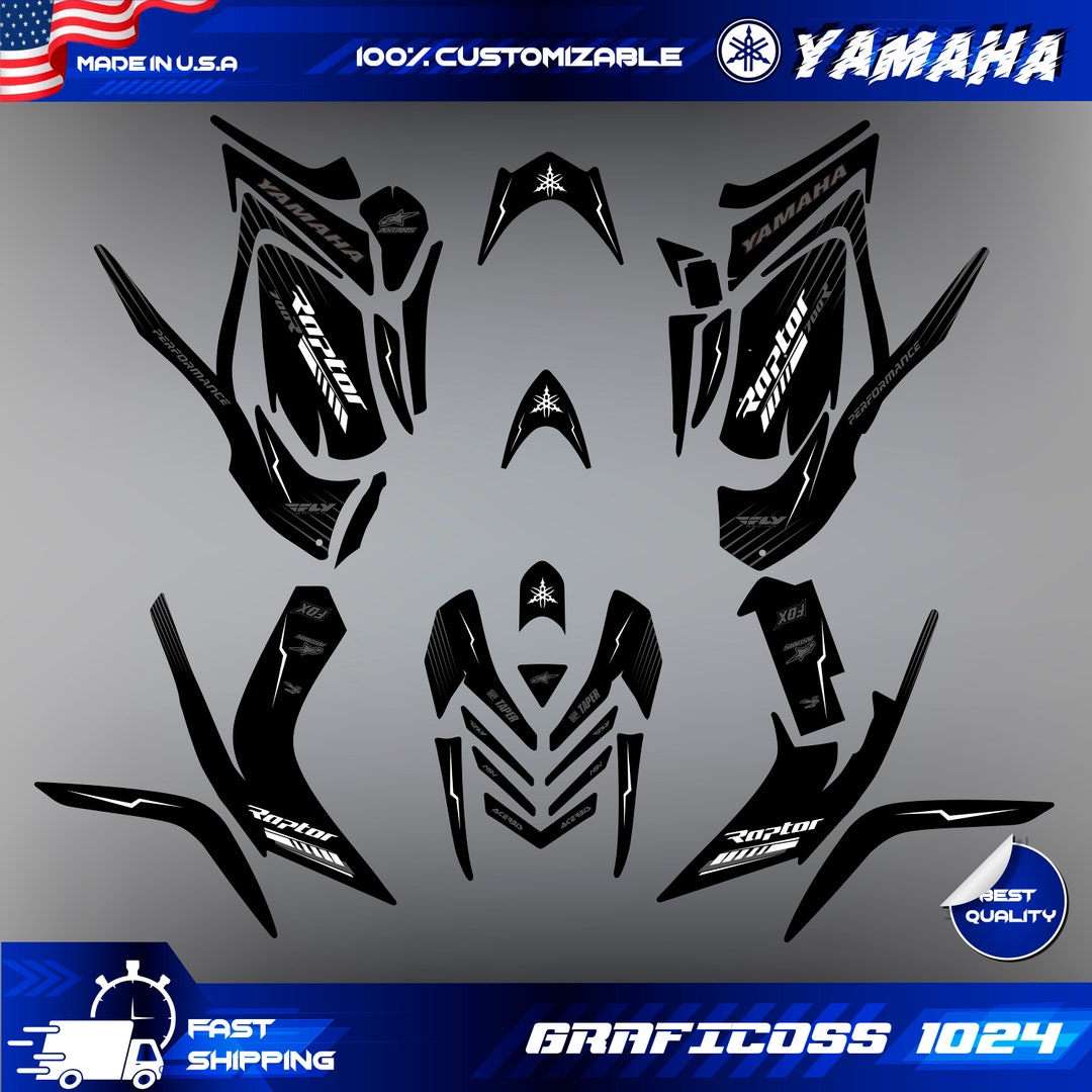 Graphics Kit for YAMAHA RAPTOR 700 2006 2007 2008 2009 2010 2011 2012 ...