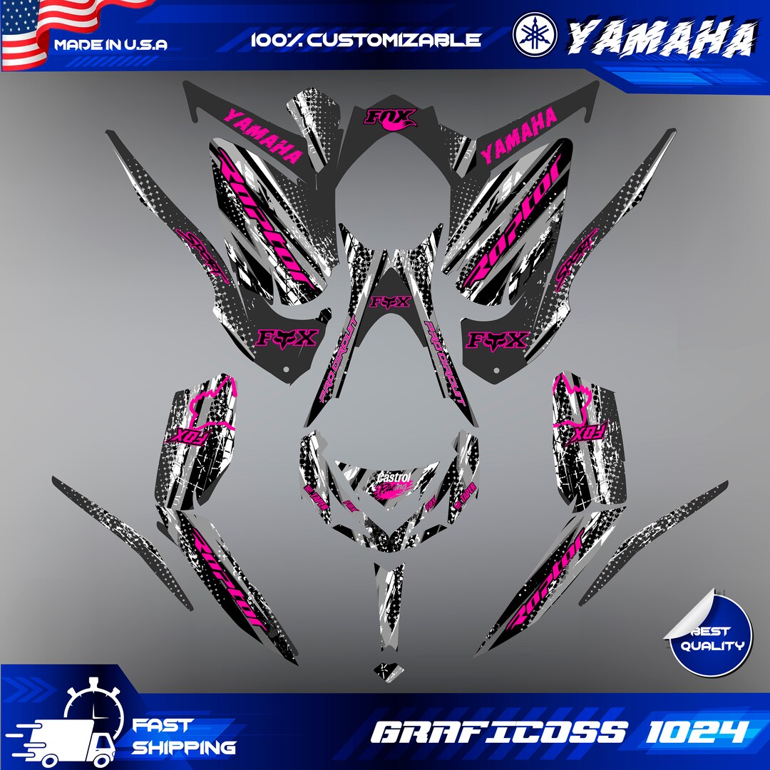 Yamaha Raptor 700 700R Graphics Kit 2013 2014 2017 to 2026 Decals ...