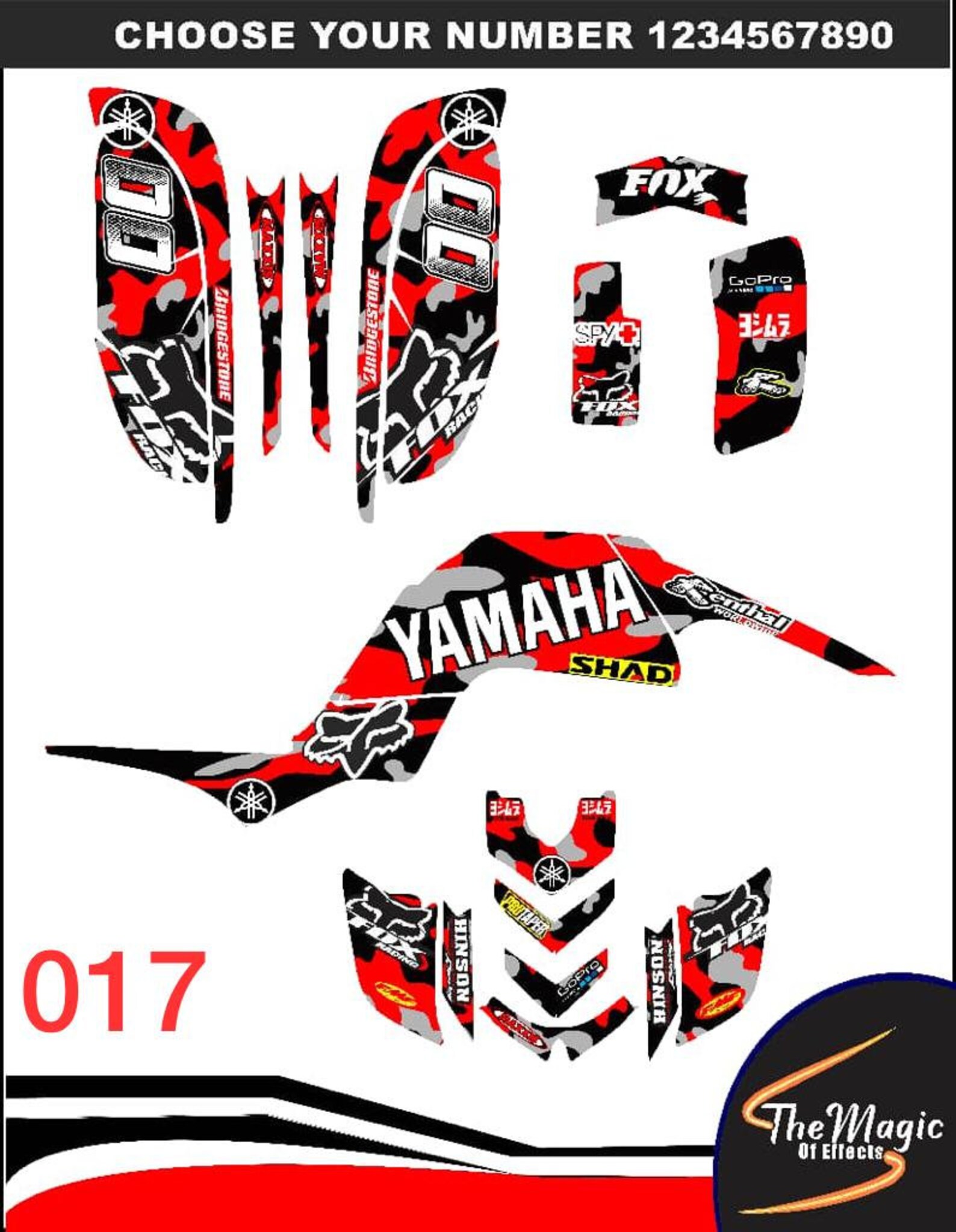 Yamaha raptor 660 660R full graphics decals stickers kit atv | Etsy