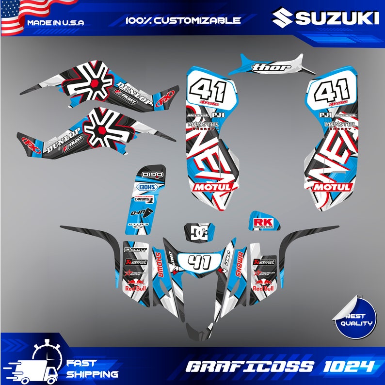 LTZ 400 Suzuki Wrap Graphics Stickers Kit Decals Atv Quad 2003 - Etsy