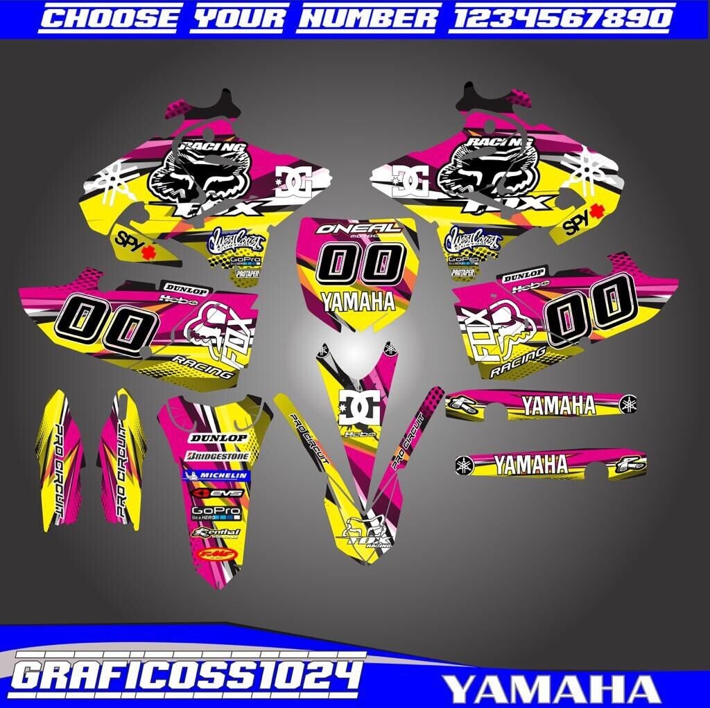 Yamaha YZ 125 250 Graphics Full Kit 2015-2020 Yamaha Vinyl Decals ...