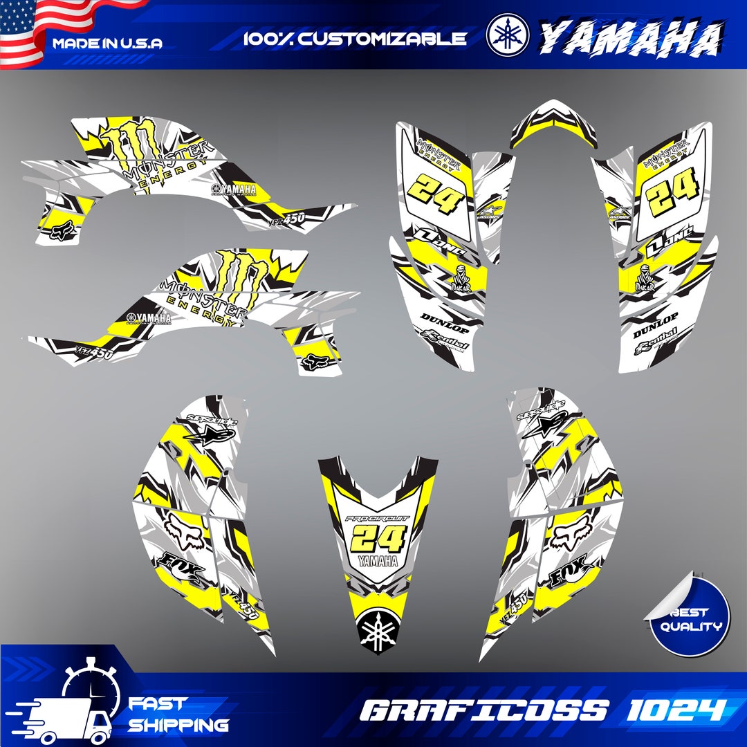 Graphics Decals Stickers Kit Yamaha YFZ 450 for 2003 2004 2005 2006 ...