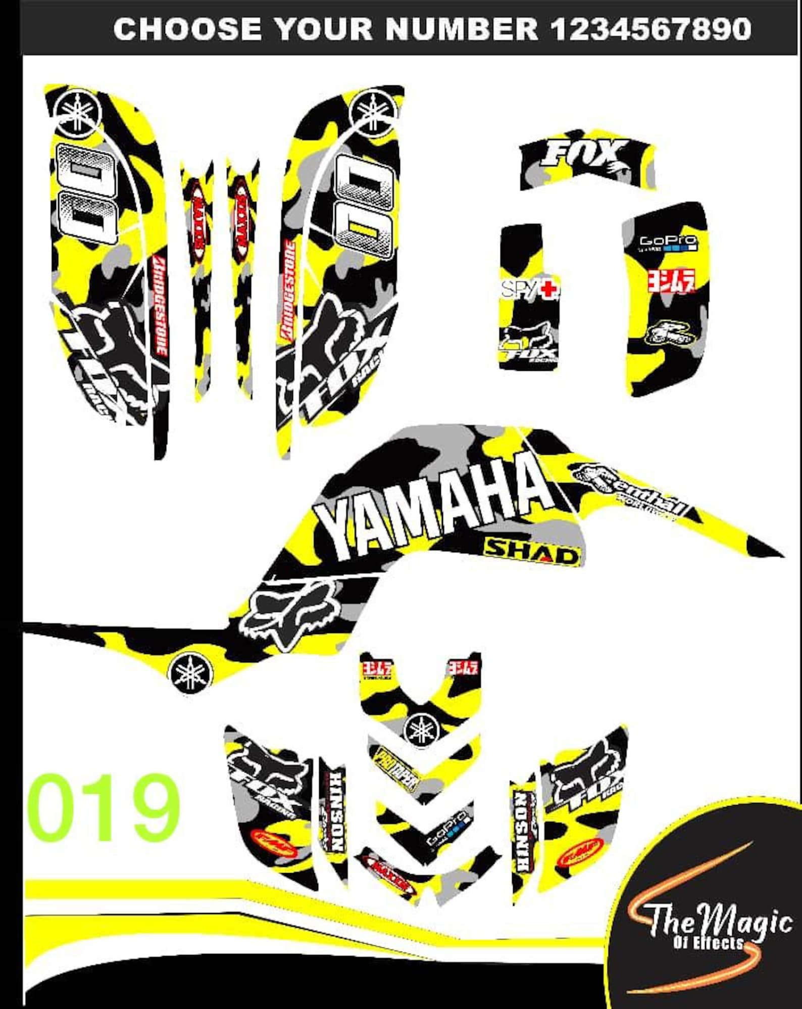 Yamaha Raptor 660 660R Full Graphics Decals Stickers Kit Atv - Etsy UK