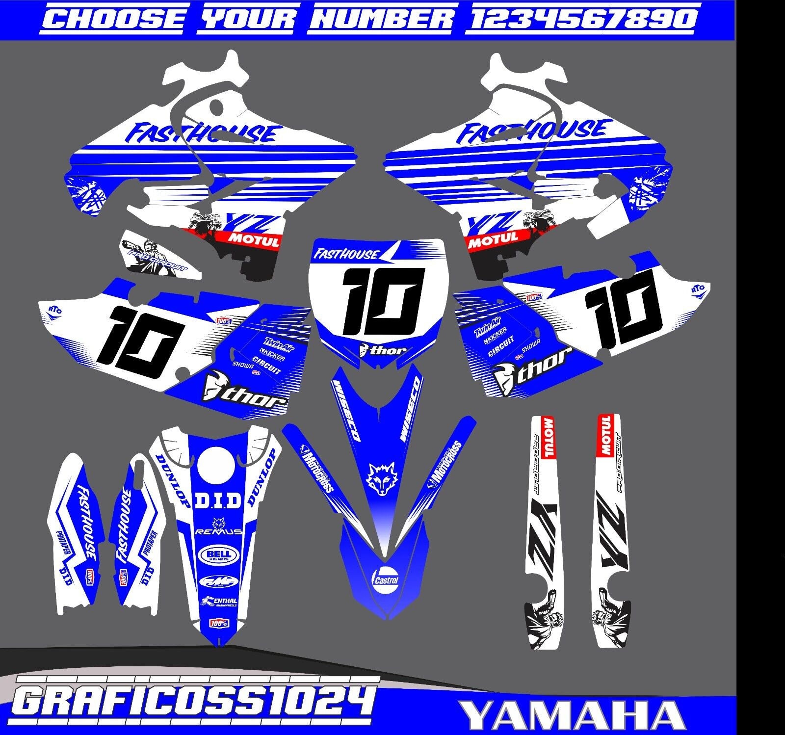 Yamaha YZ 125 250 Graphics Full Kit 2015-2020 Yamaha Vinyl - Etsy