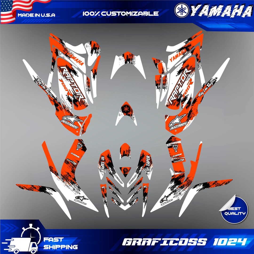 Fits Yamaha Raptor 700R Graphics Kit 2006 2007 2008 2009 2010 2011 2012 ...